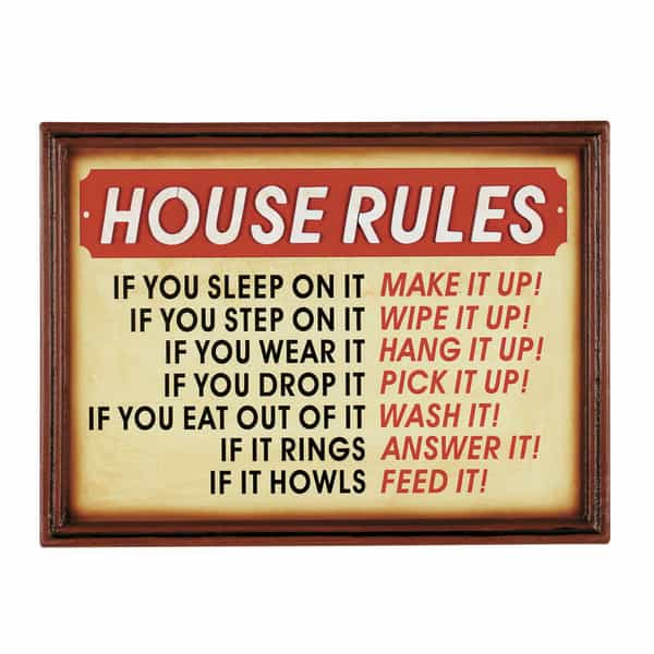 House Rules Wall Art