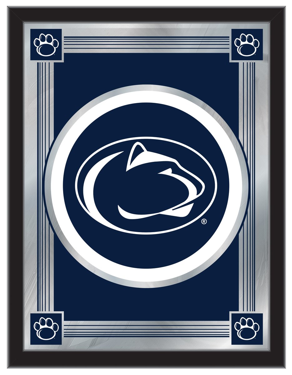 Penn State Logo Mirror 17x22 w/ Official College Logo - Family Leisure