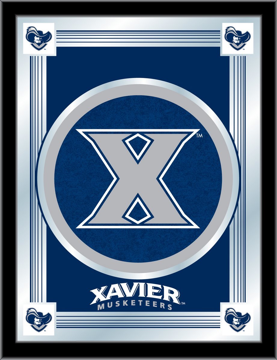 Xavier Logo Mirror 17x22 w/ Official College Logo - Family Leisure