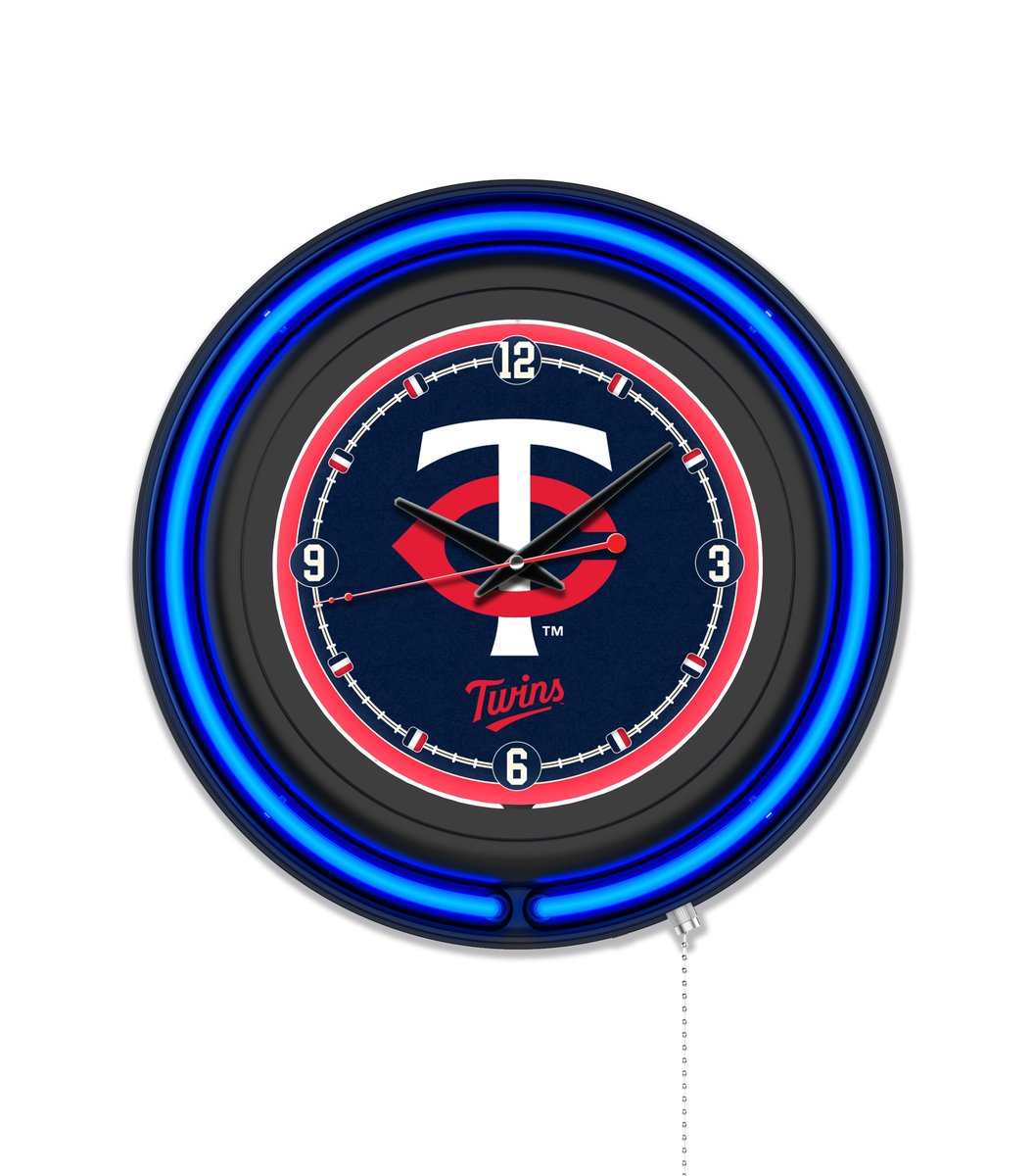 Clock :: Minnesota Twins Double Neon Wall Clock