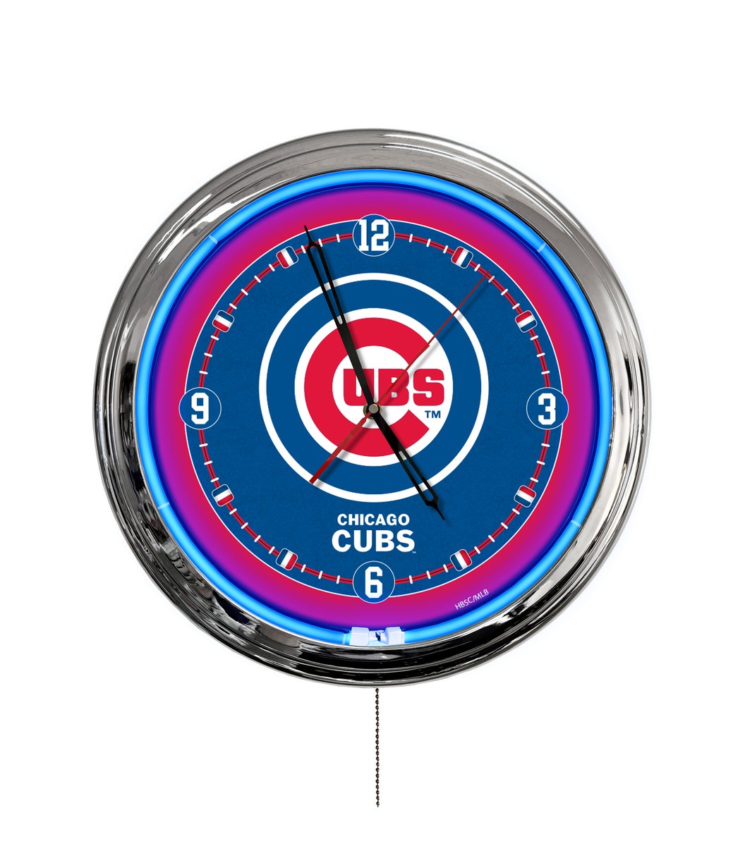 Clock :: Chicago Cubs LED Wall Clock