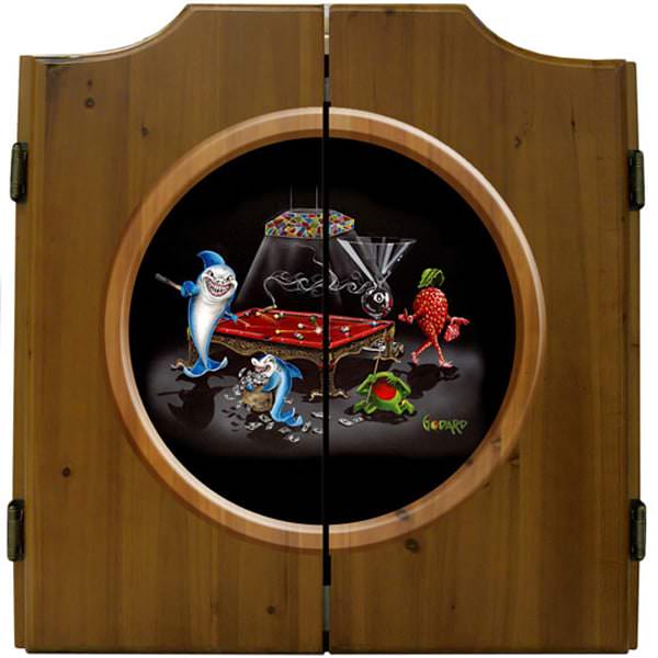 Pool Shark III Dartboard & Cabinet by Michael Godard Designs | Game ...